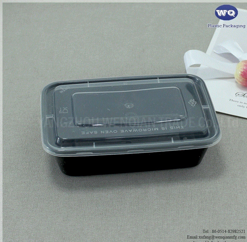 PP Black Food Storage Containers With Lids Airtight, Food Prep ...